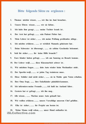Arbeitsblätter Deutsch Das Oder Dass - Deutsch Arbeitsblätter