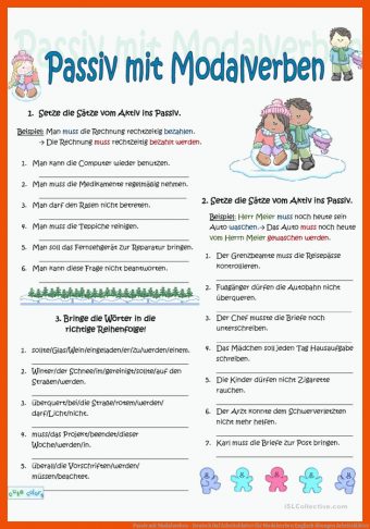 23 Modalverben Englisch übungen Arbeitsblätter - Englisch Arbeitsblätter